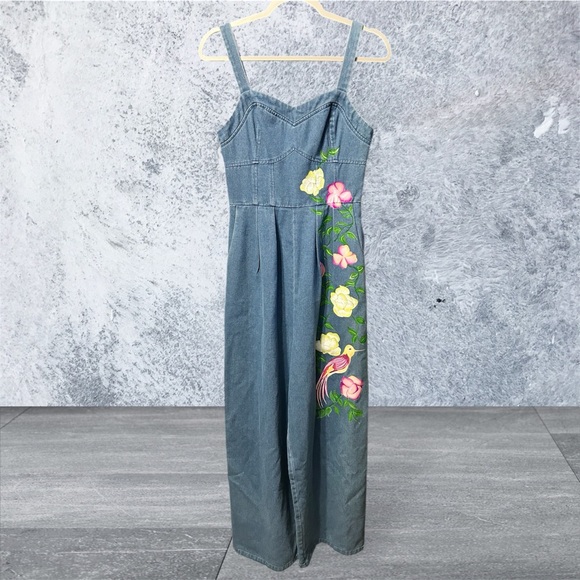 @stateoffashn | Pants & Jumpsuits | Hand Painted Custom Floral Denim ...